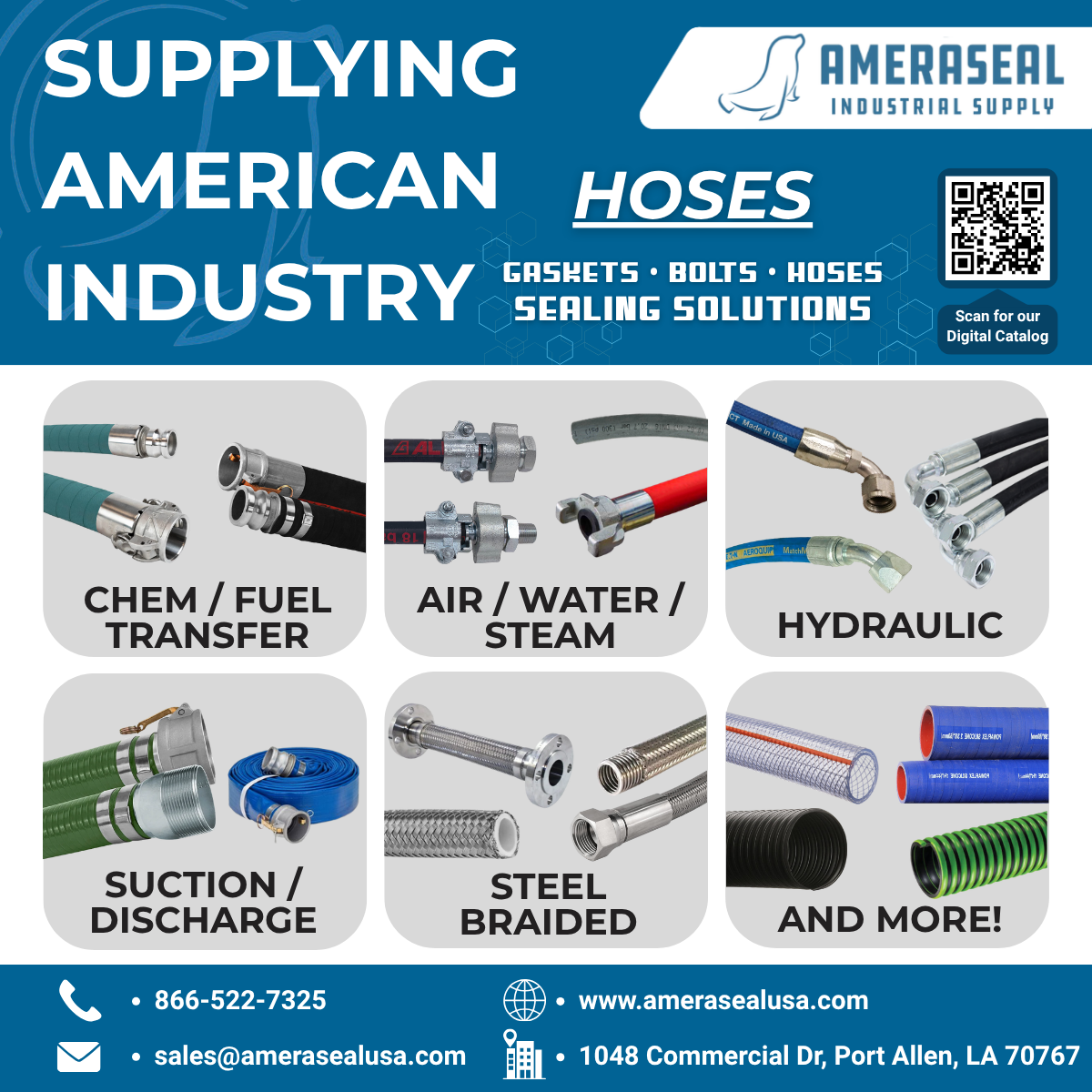 Ameraseal Custom Industrial Hose Assemblies, Built to Perform ...